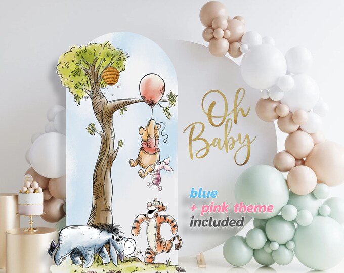 Customized Double-sided Arch Backdrop, Winnie the Pooh Arch Cover ...