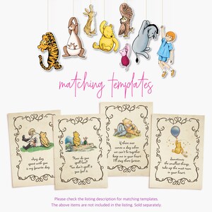 Winnie the Pooh Hanging Characters Baby Shower Decorations, Cutout Die ...