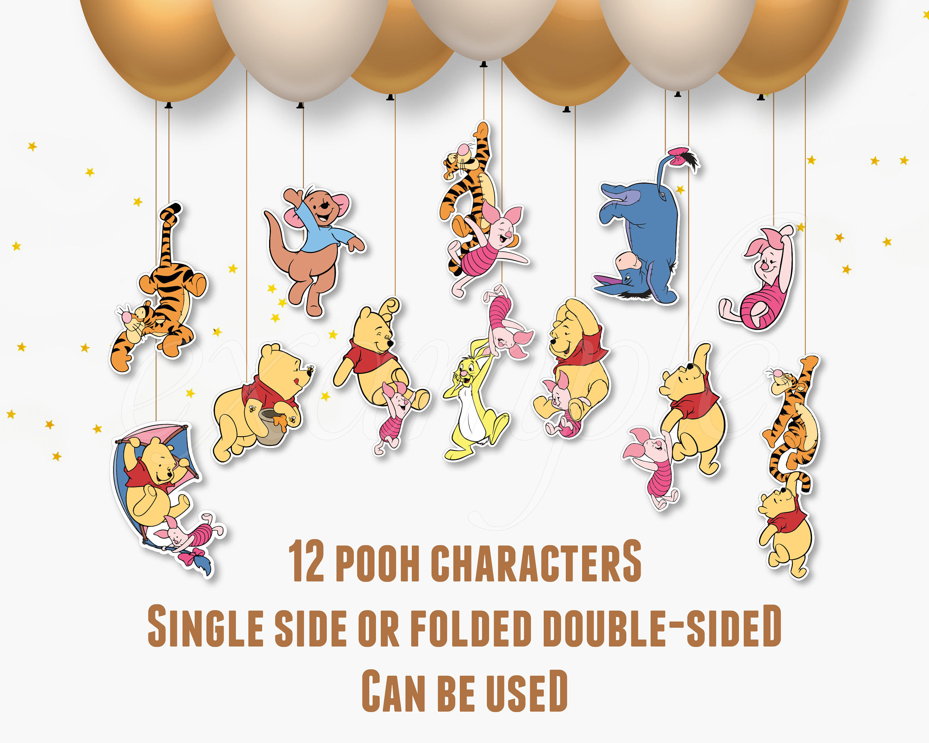 Winnie the Pooh Hanging Characters Baby Shower Decorations - Etsy