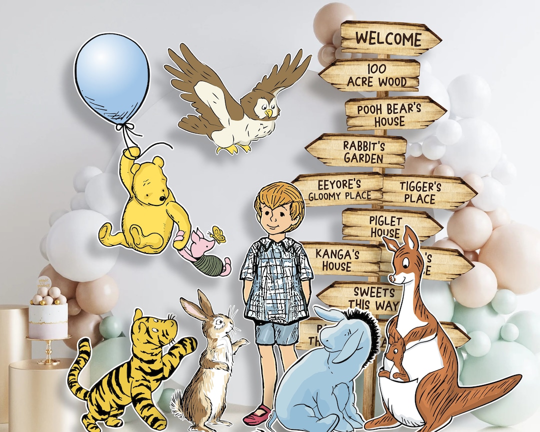 Classic Winnie the Pooh Characters Bundle Set, Printable Large Life ...