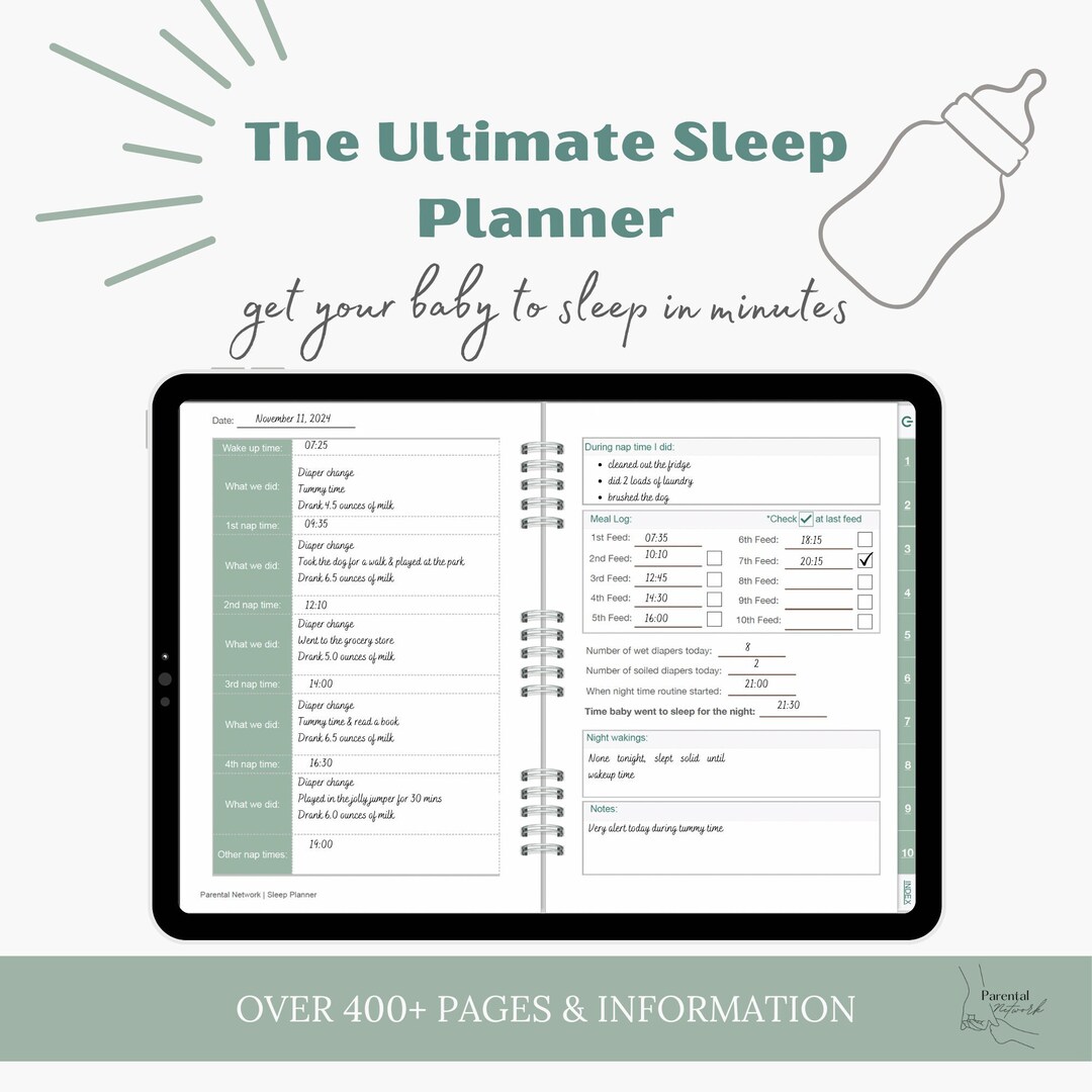 Baby Sleep Planner | Sleep Tracker for Moms | Busy Mom Planner ...