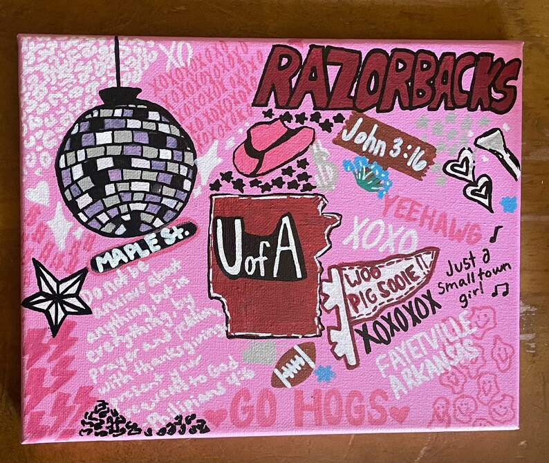 University of Arkansas Wall Art Decor - Etsy