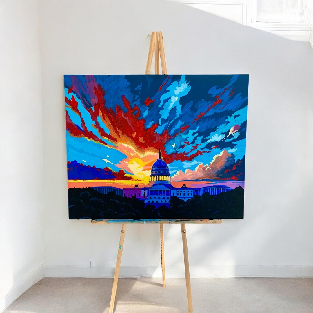 Original U.S. Capitol Building Painting – Washington D.C. Wall Art ...