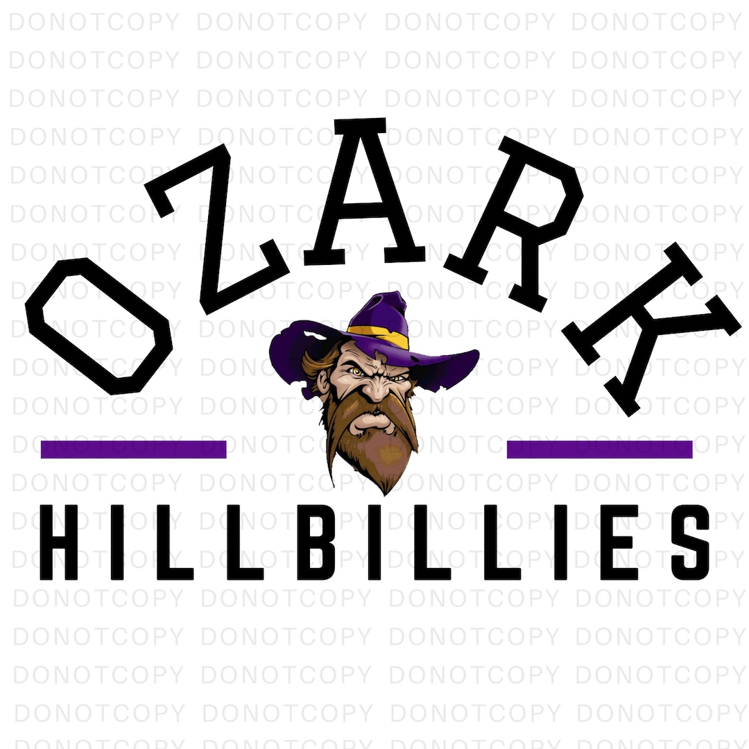 Ozark Hillbillies PNG Hillbilly Purple School Mascot PNG - Etsy