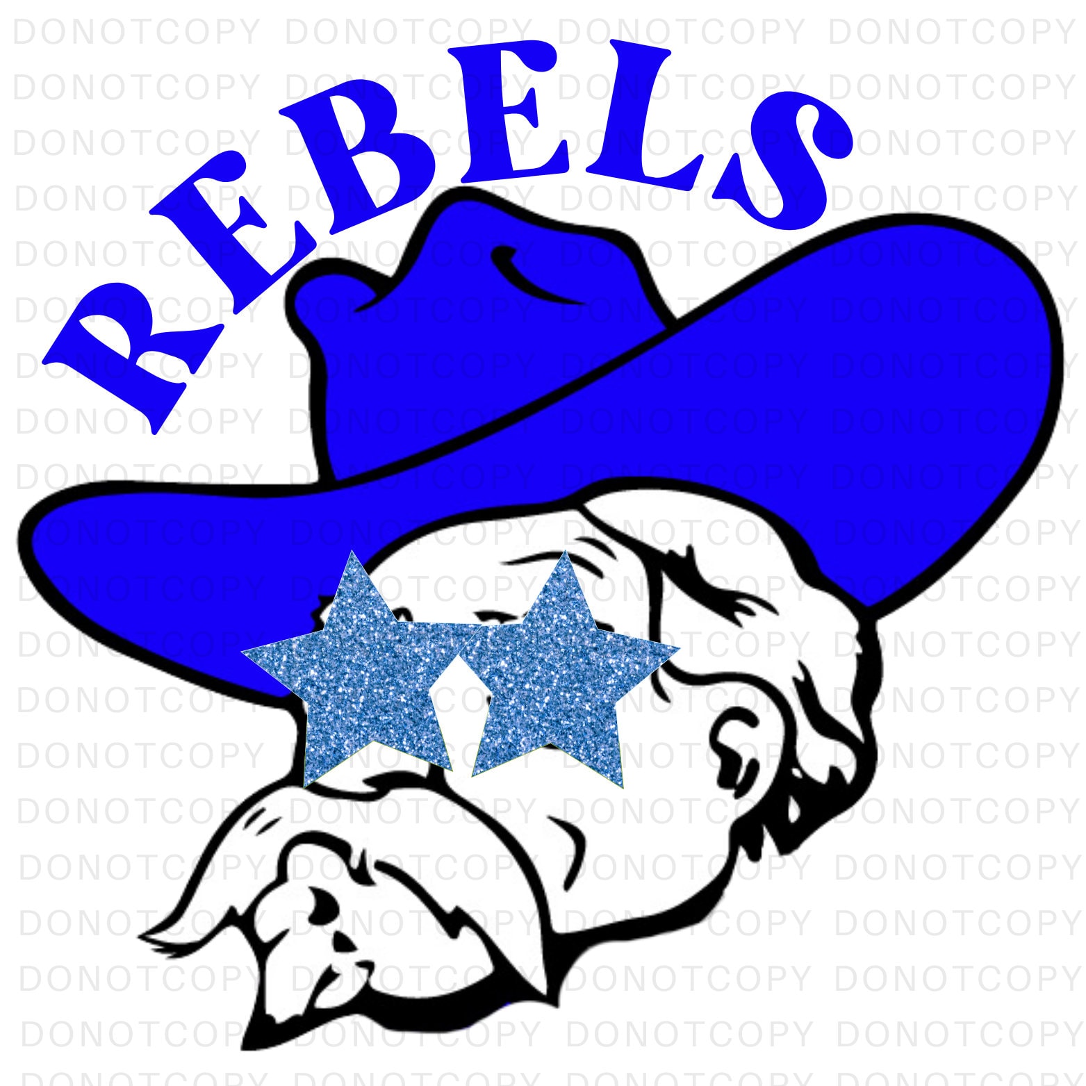 Rebel Star Mascot Rebel Blue School Mascot PNG - Etsy