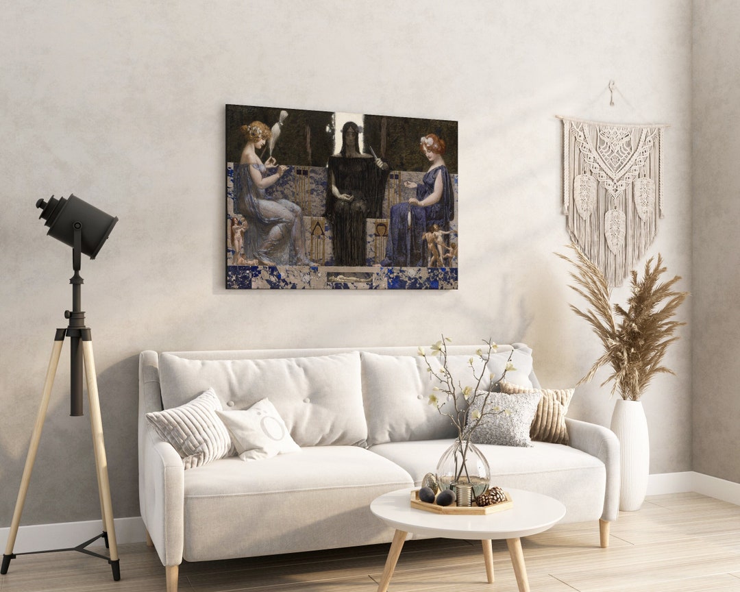 Alexander Rothaug the Three Fates circa 1910, Canvas Print Met Duurzame ...
