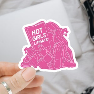 Hot Girls Litigate Sticker Women in Law Lawyer Sticker Attorney Grad ...