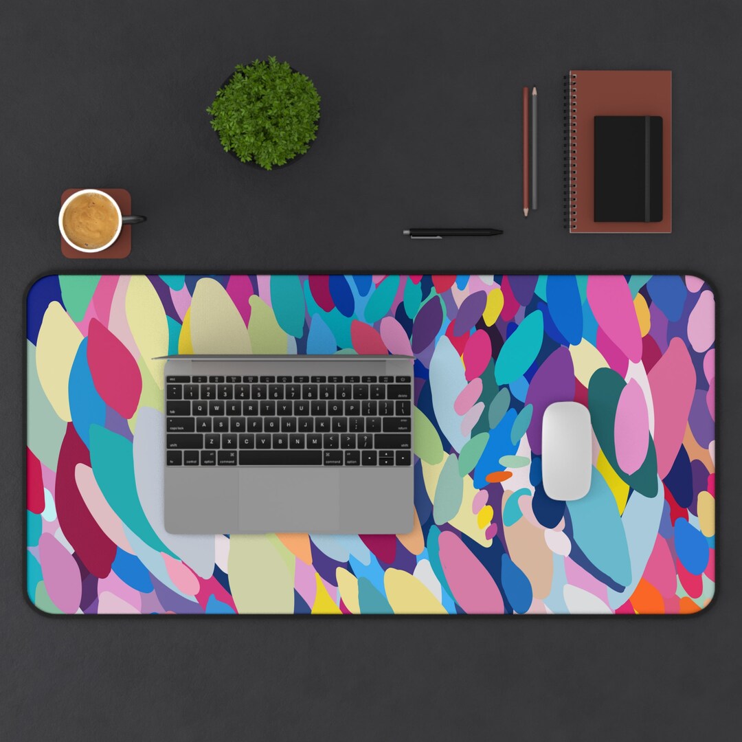 Paint Brush Desk Mat Colorful Desk Mat Cute Desk Mat Aesthetic Desk Mat ...