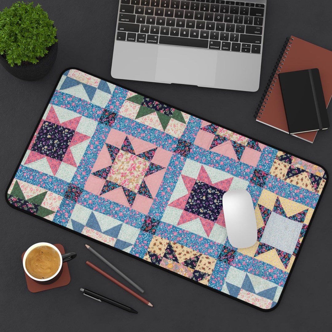 Quilt Cottagecore Desk Mat Cute Desk Mat Aesthetic Desk Mat Cozy Office ...