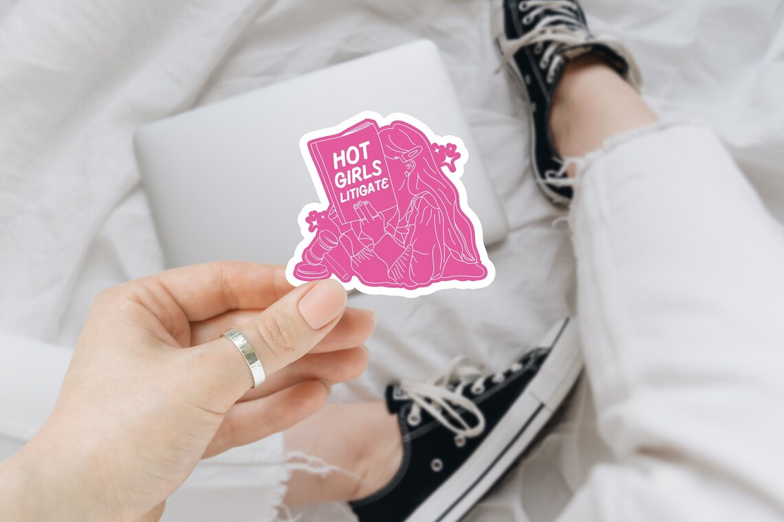 Hot Girls Litigate Sticker, Women in Law, Lawyer Sticker, Attorney Grad ...
