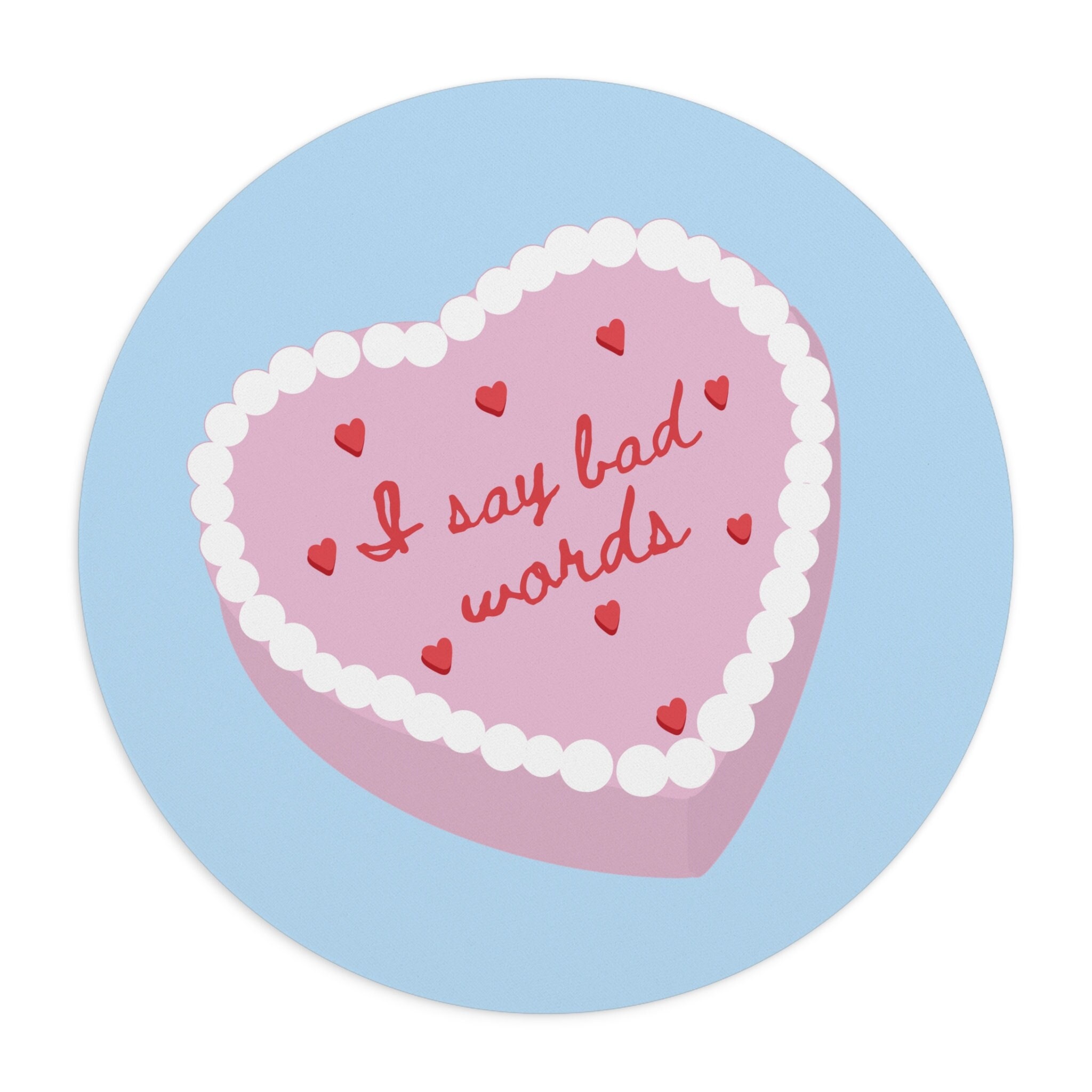 I Say Bad Words, Pink Mouse Pad, Aesthetic, Swearing, Curse Words ...