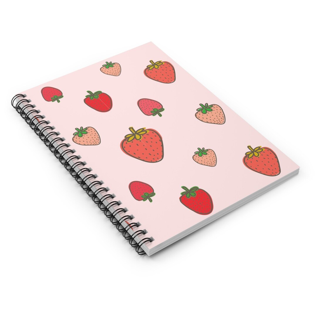 Strawberry Journal Cottagecore Notebook Kawaii Gifts for Friend Ruled ...