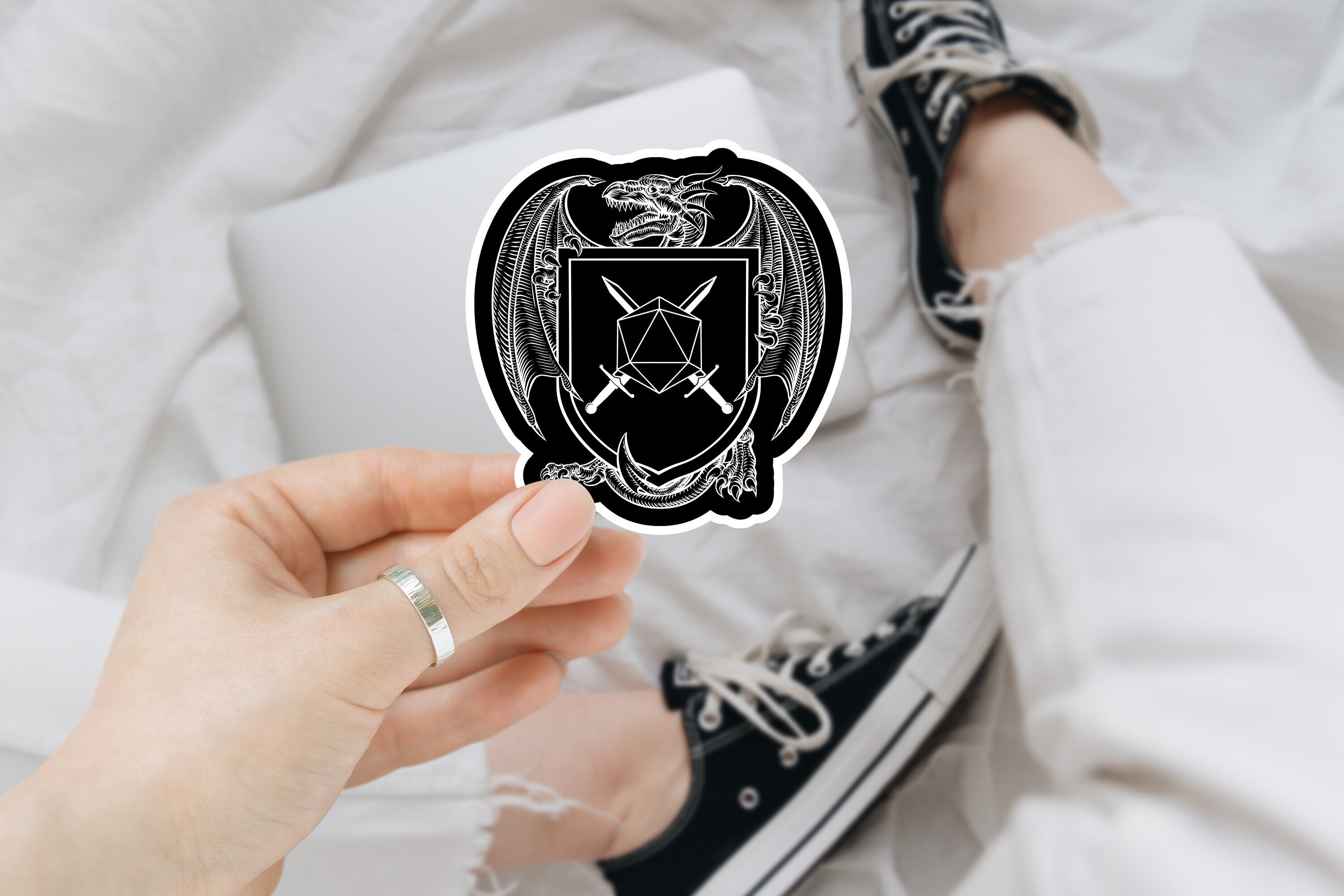 Dragon DND Stickers, DND Dice Sticker, D20 Sticker, Rpg Sticker ...