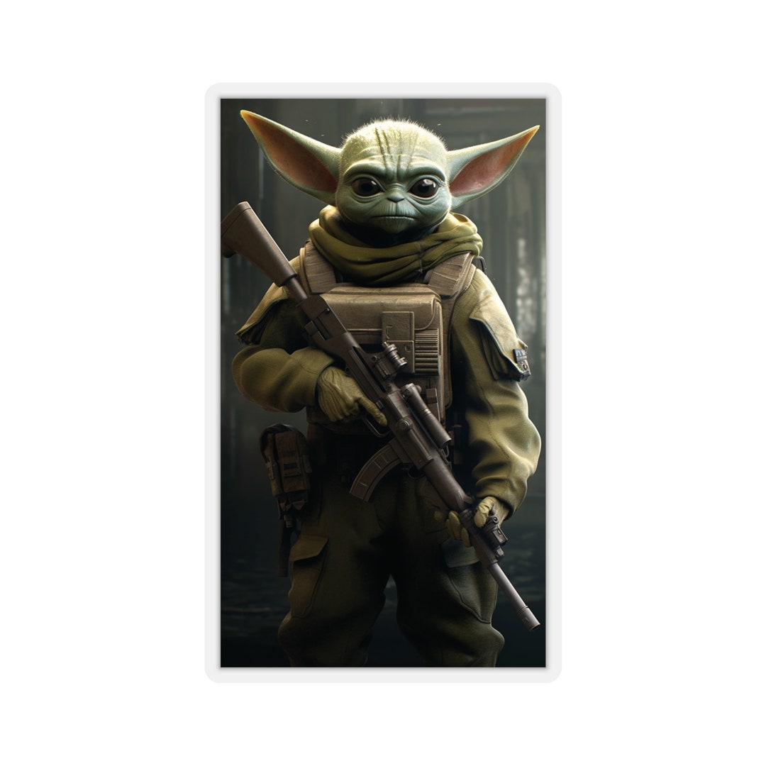 Tactical Baby Yoda Stickers - Etsy