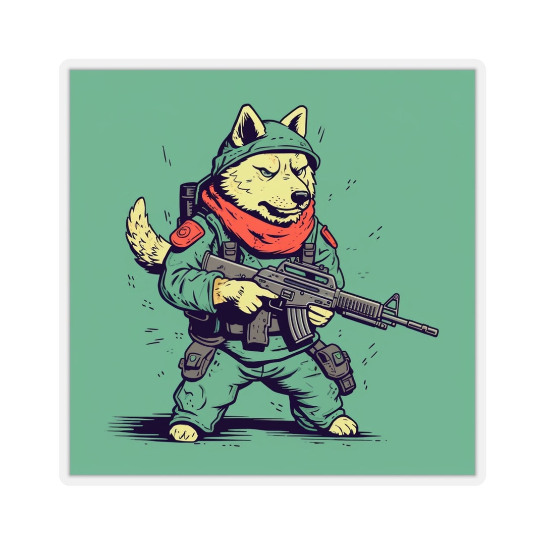 Tactical Pup Sticker - Etsy
