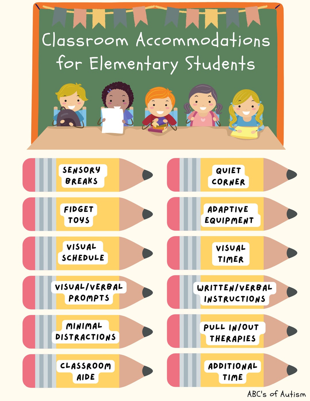 Elementary School Classroom Accommodations - Etsy