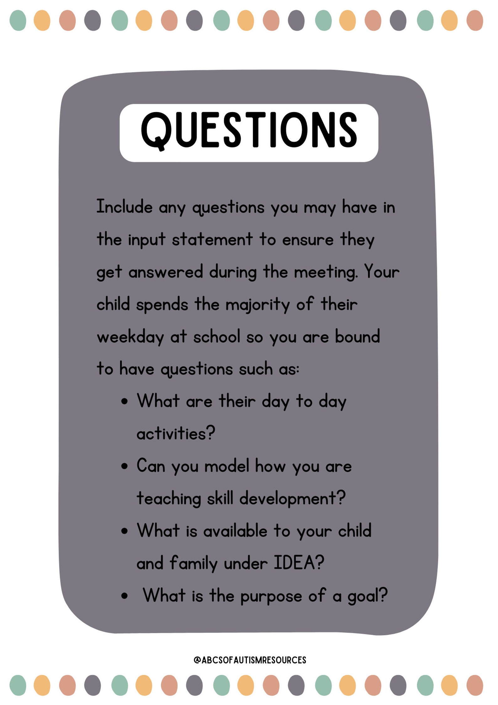 What to Include in an IEP Parent Input Statement - Etsy