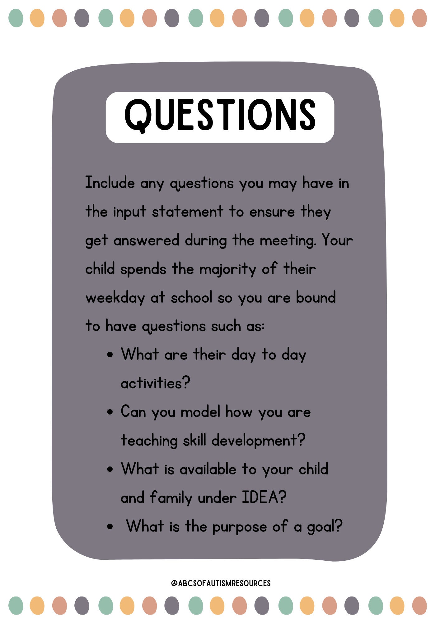 What to Include in an IEP Parent Input Statement - Etsy