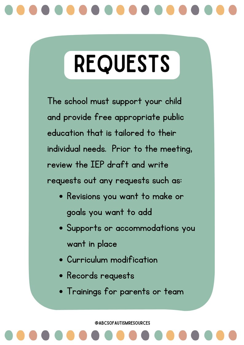 What to Include in an IEP Parent Input Statement - Etsy