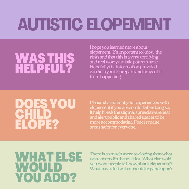 Autistic Elopement - Etsy