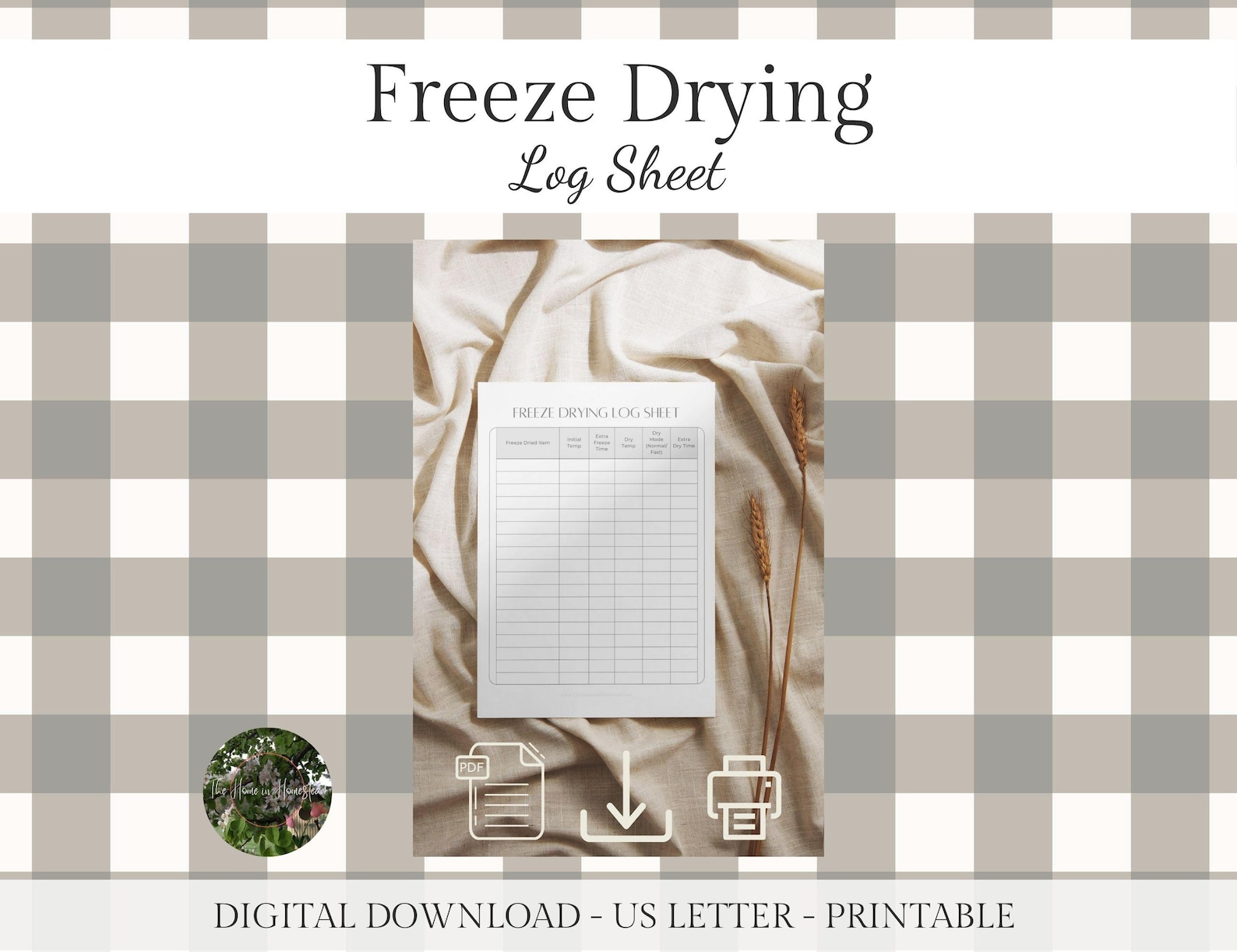 Freeze Drying Log Sheet Printable: Food Preservation Tracker (PDF) - Etsy