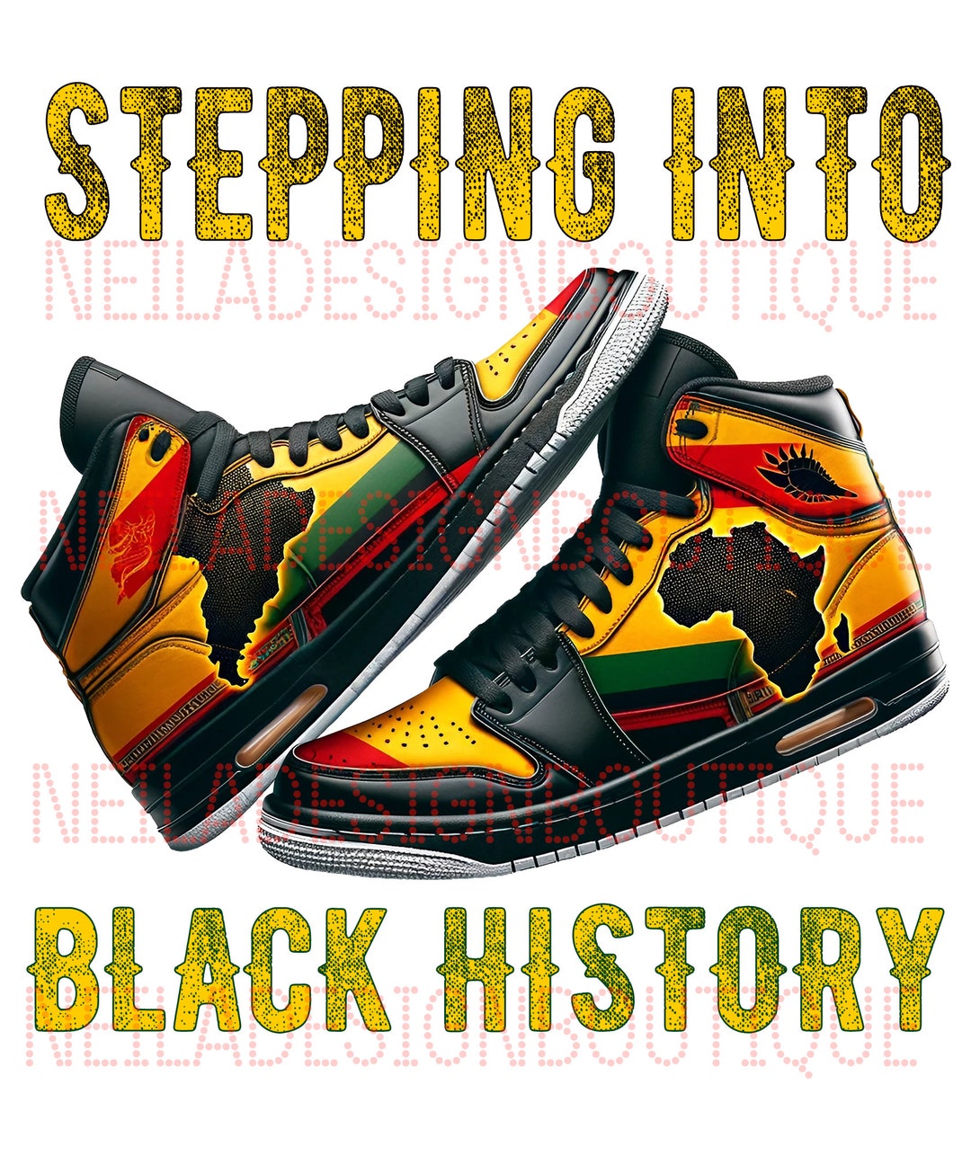 Stepping Into Black History PNG Magic Melanin Black Woman Black Girl ...