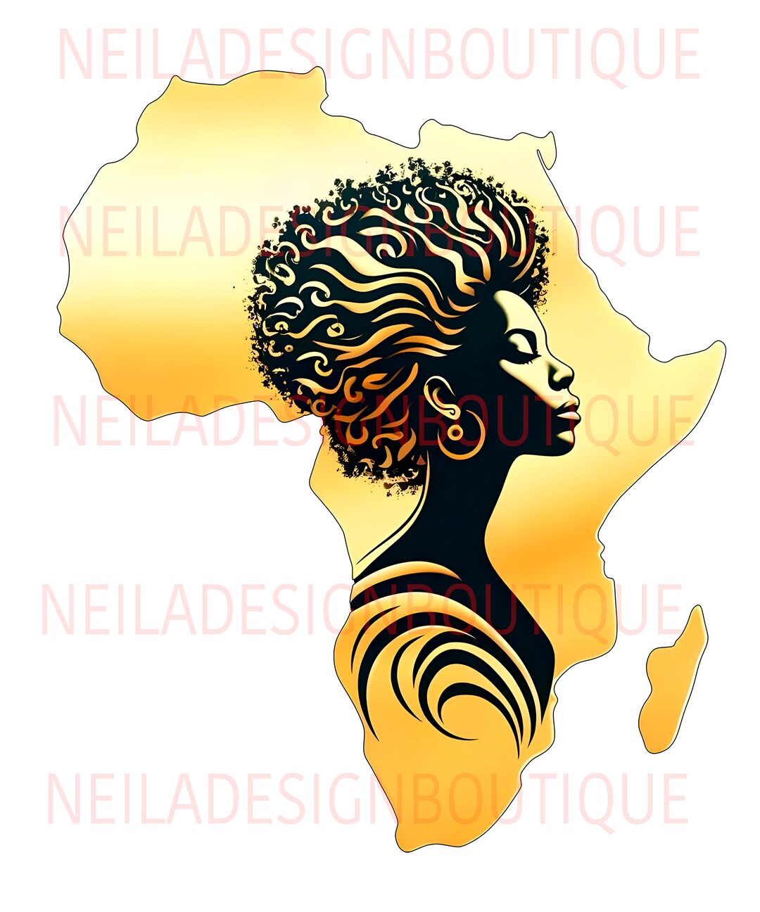 Africa Map Frame Png, Beautiful Black African Queen Africa Frame ...