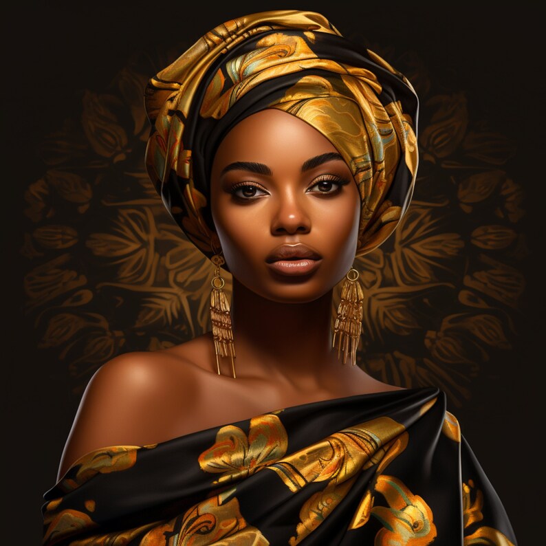 Africa Queen Beautiful Black Girl Magic Melanin Black Woman Png Afro