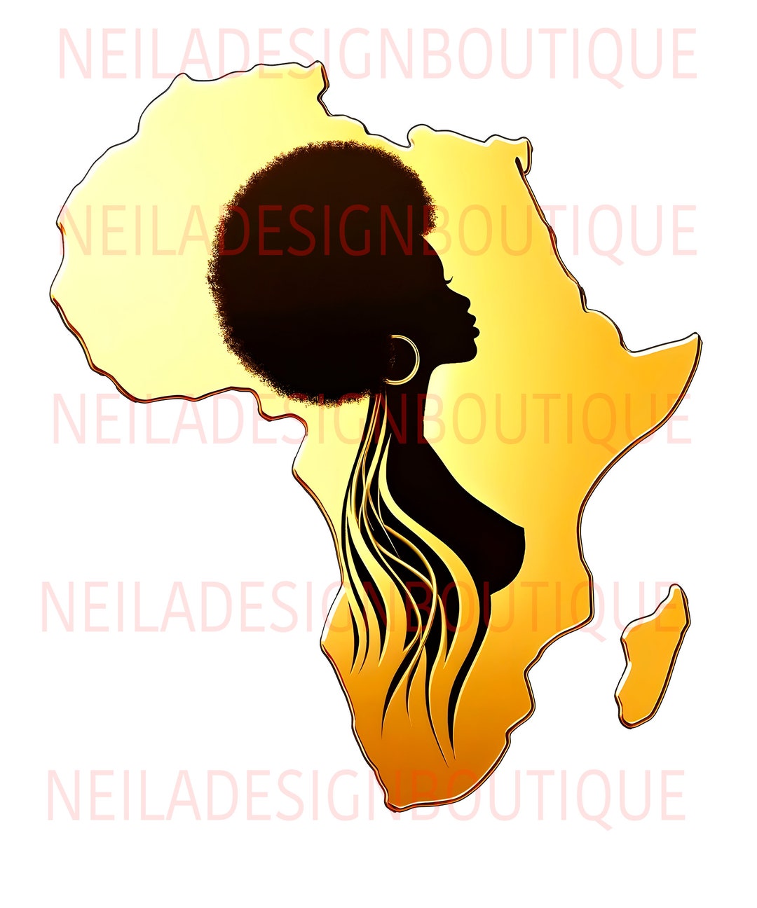 Africa Map Frame Png, Beautiful Black African Queen Africa Frame ...