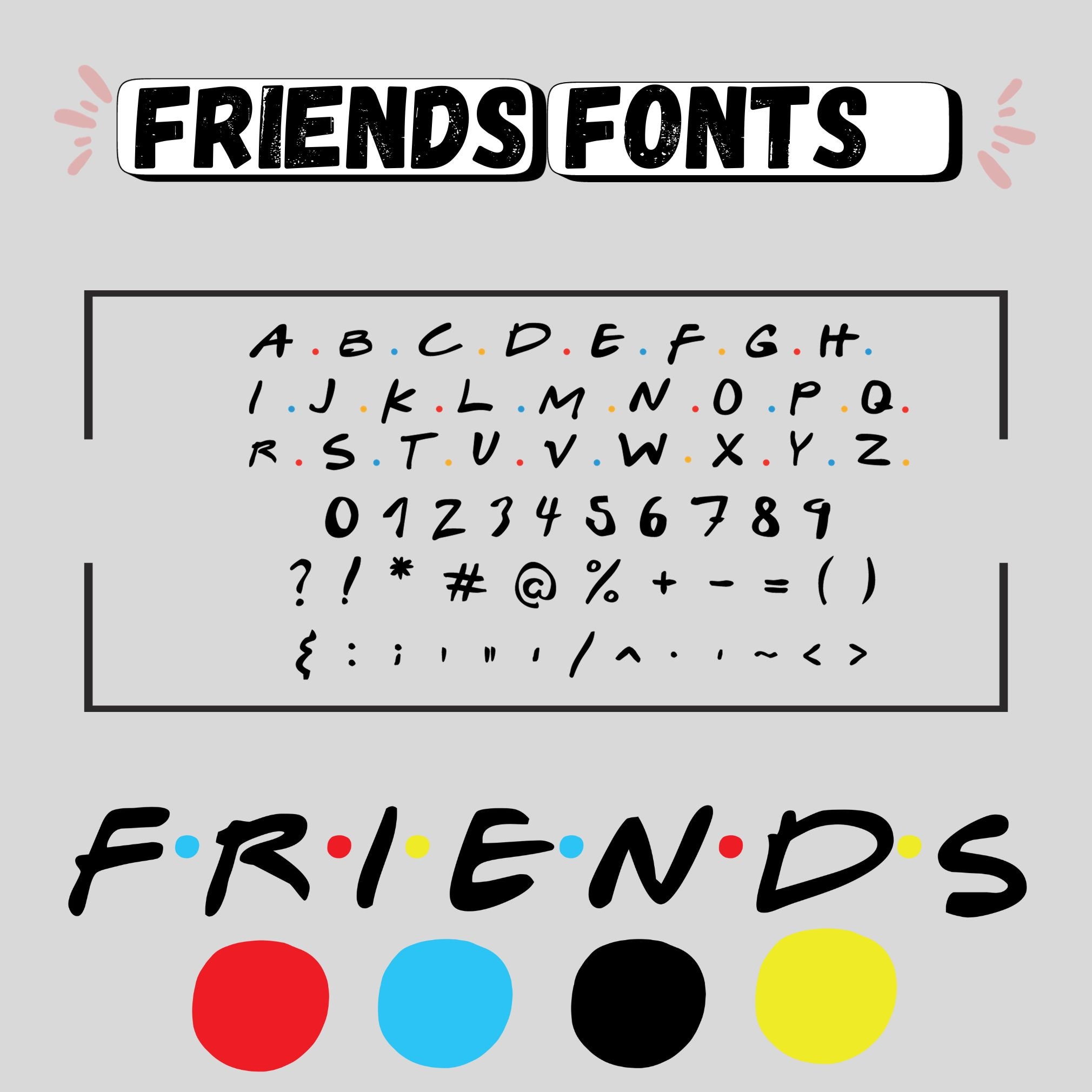 Friends Fonts, Friends Font for Cricut Friends Font SVG Files for ...