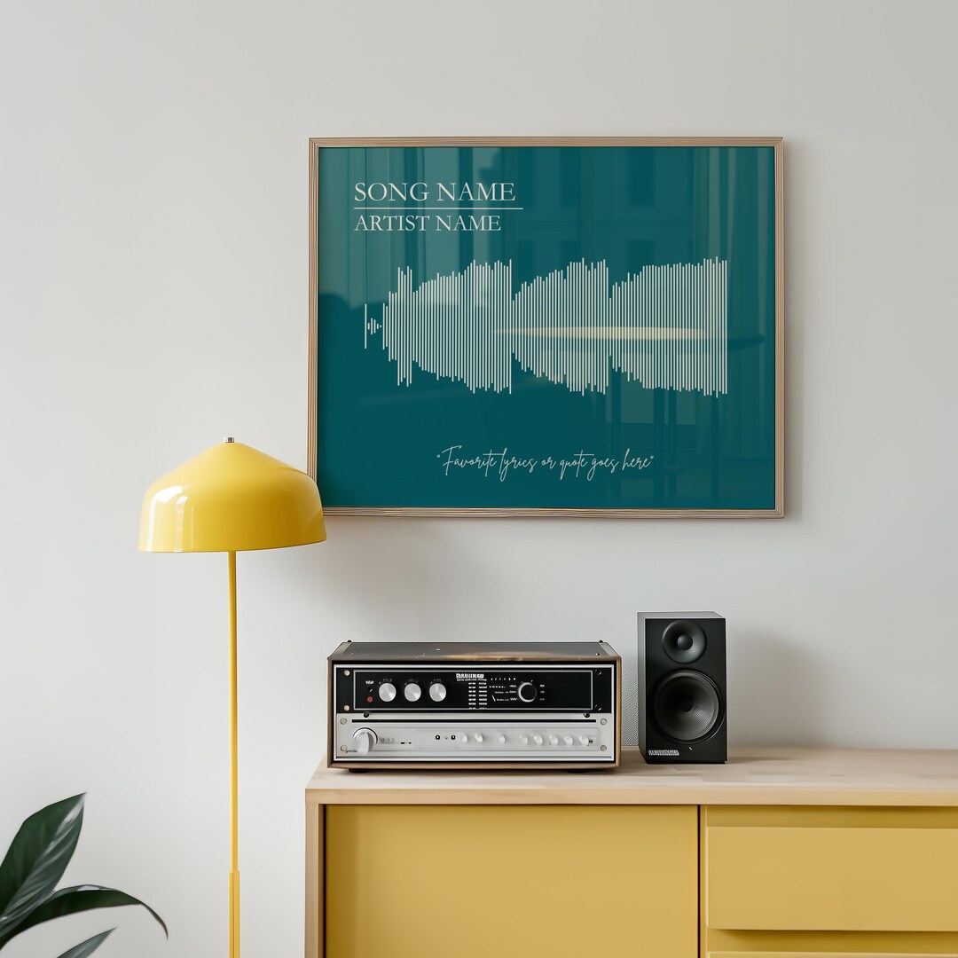 Custom Sound Wave Print, Custom Sound Wave Lyric Art, Music Lovers Gift ...
