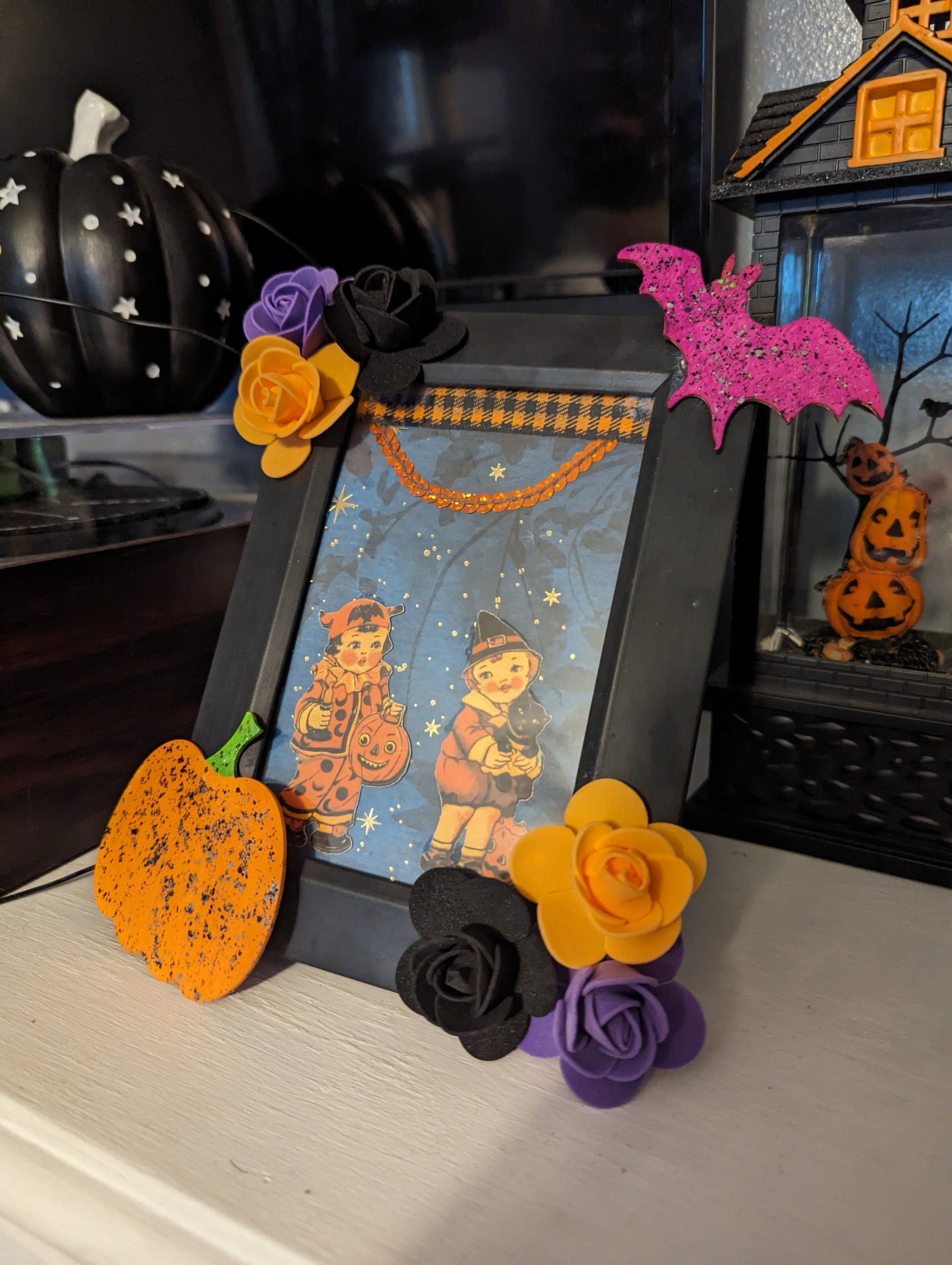 Decorative Vintage-style Halloween Photo Frame, Version A - Etsy