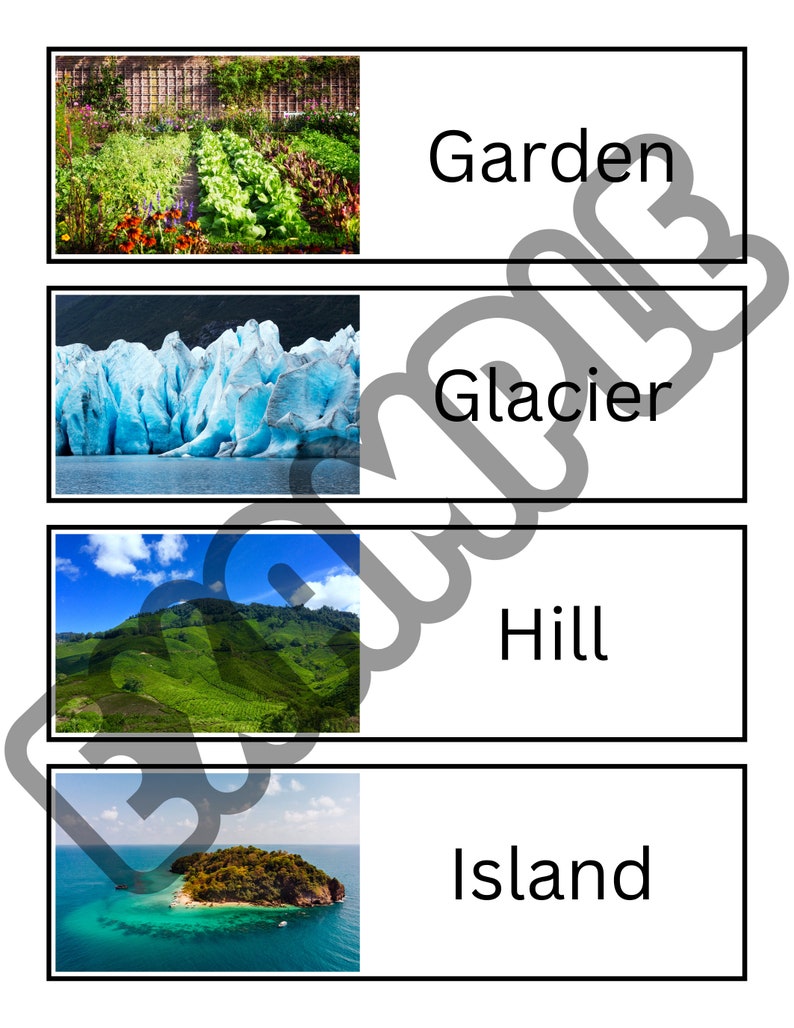 Landform Alphabet and Word Cards - Etsy