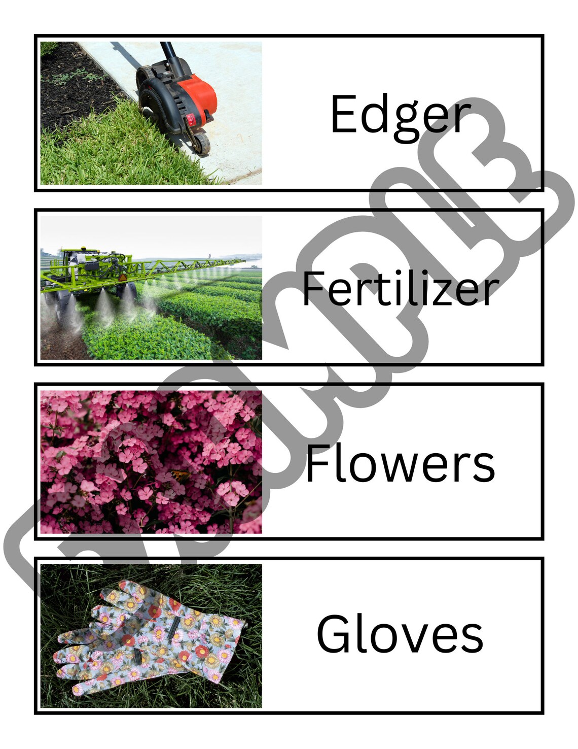 Garden Alphabet and Word Cards - Etsy