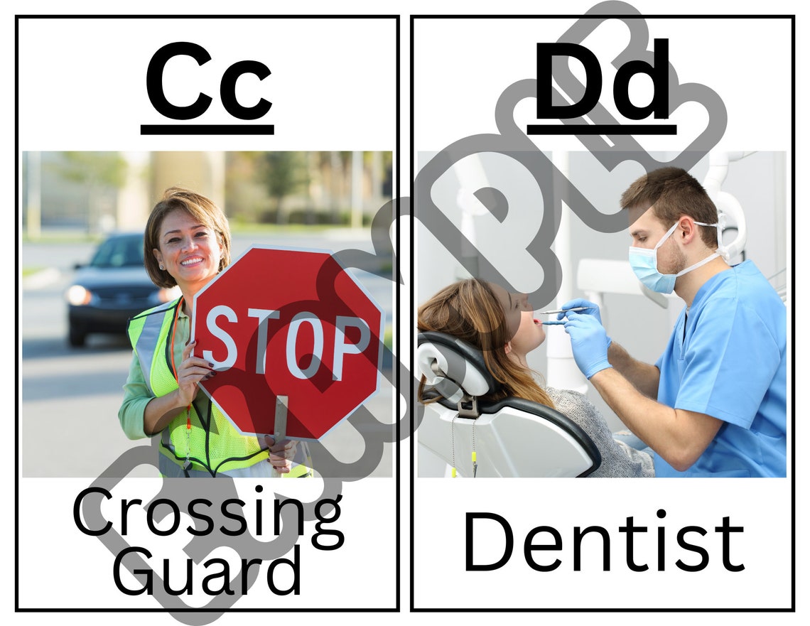 Community Helpers Alphabet and Word Cards - Etsy