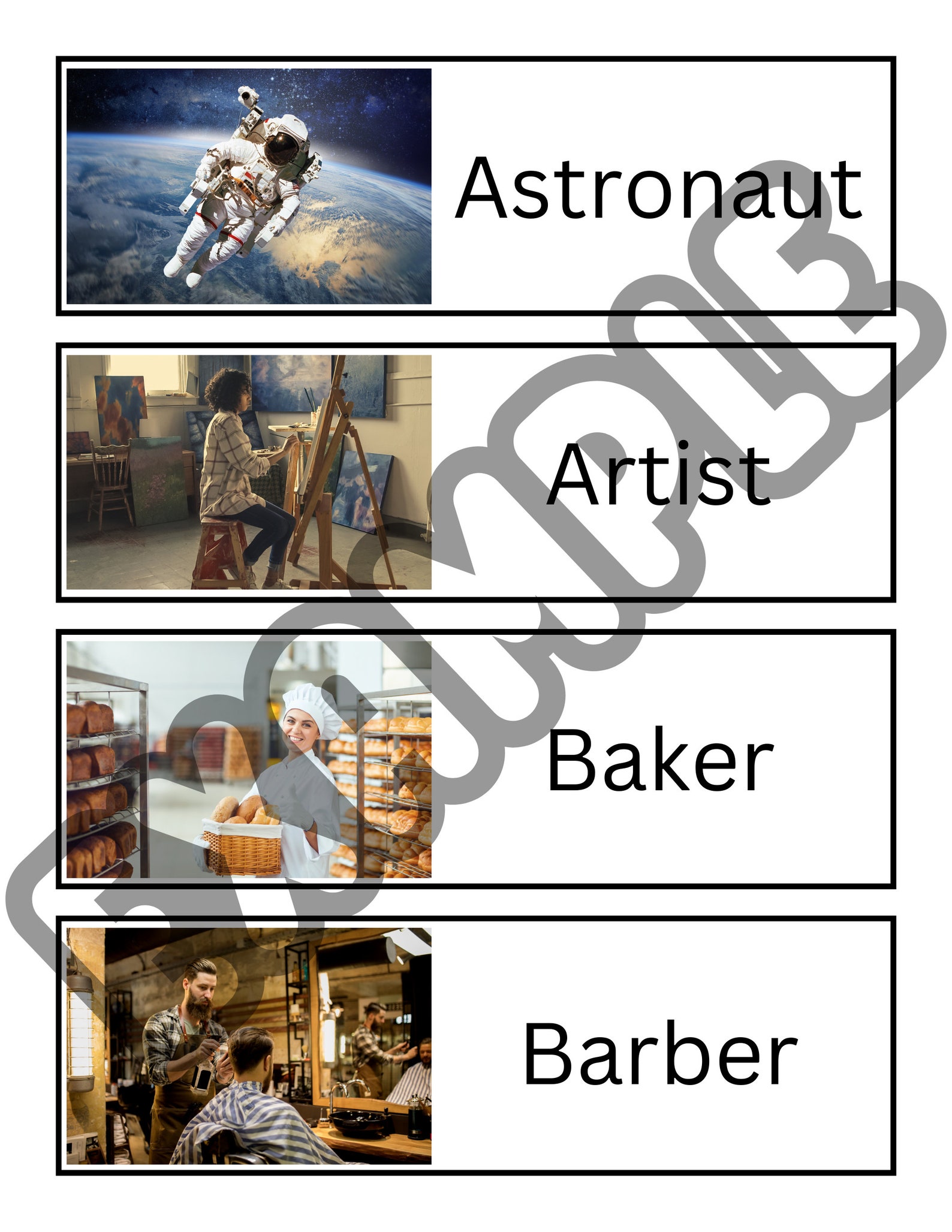 Community Helpers Alphabet and Word Cards - Etsy