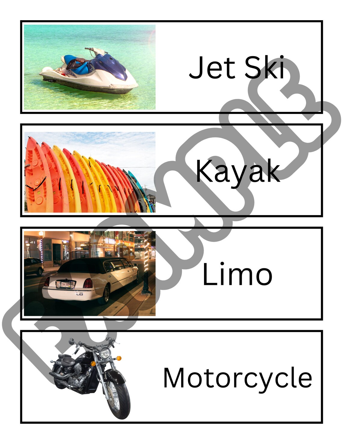 Transportation Alphabet and Word Cards - Etsy