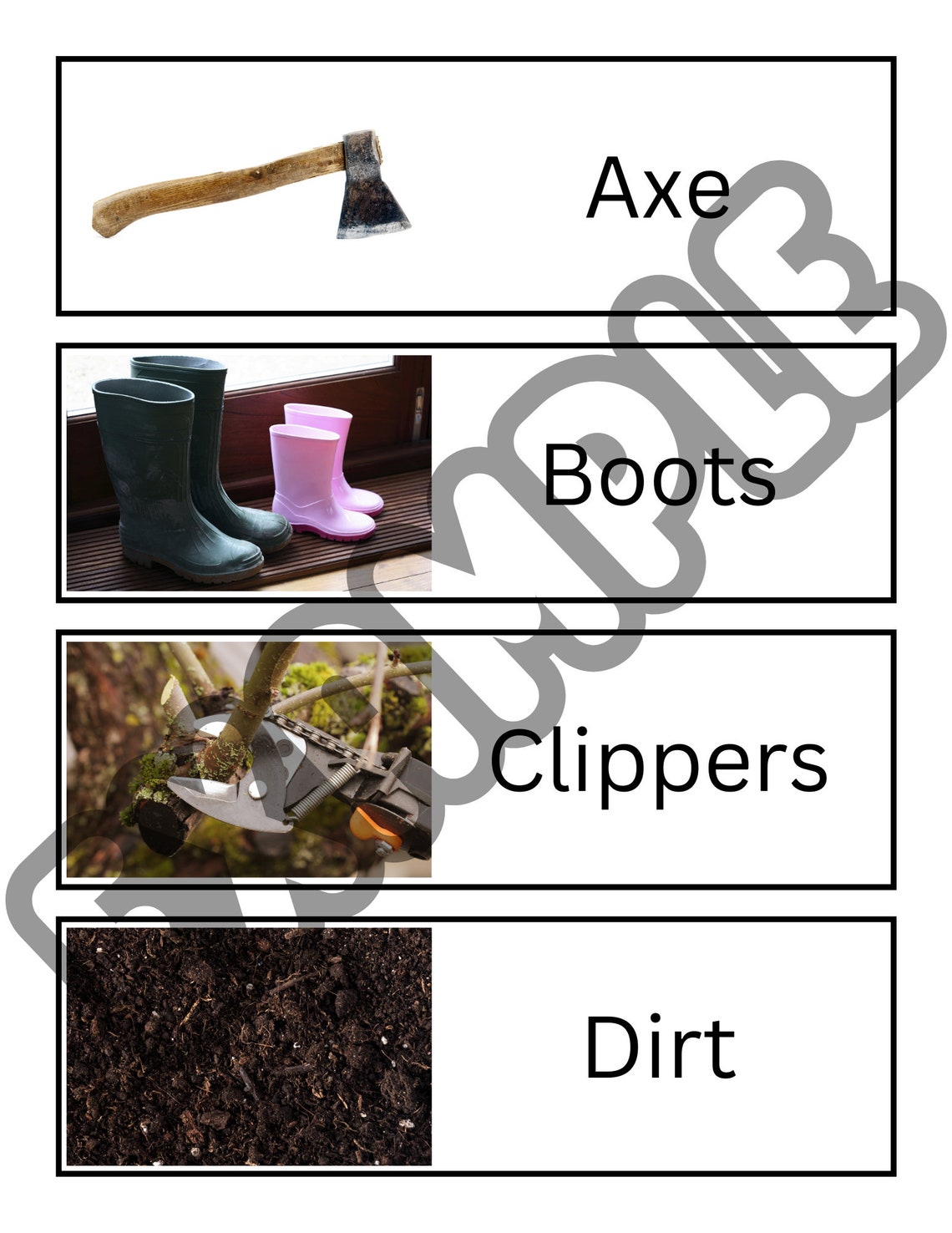 Garden Alphabet and Word Cards - Etsy