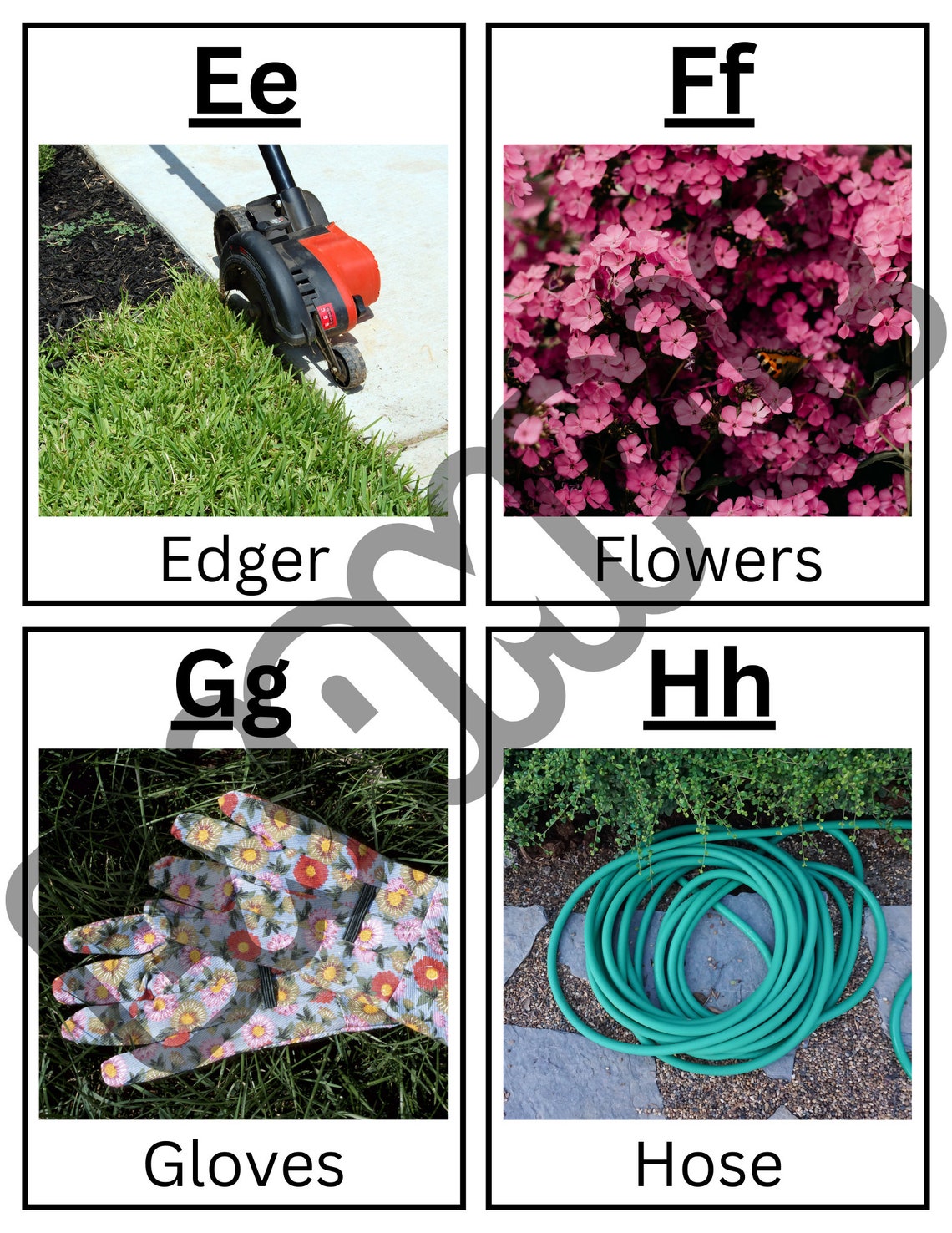 Garden Alphabet and Word Cards - Etsy