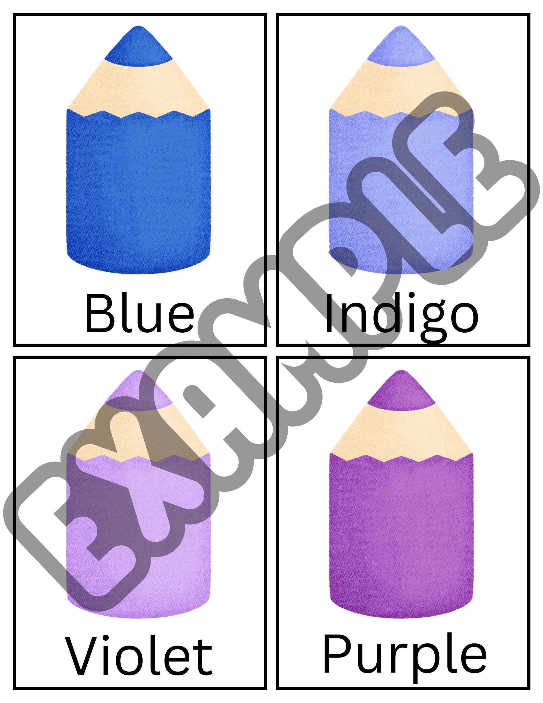 Color Posters and Word Cards - Etsy