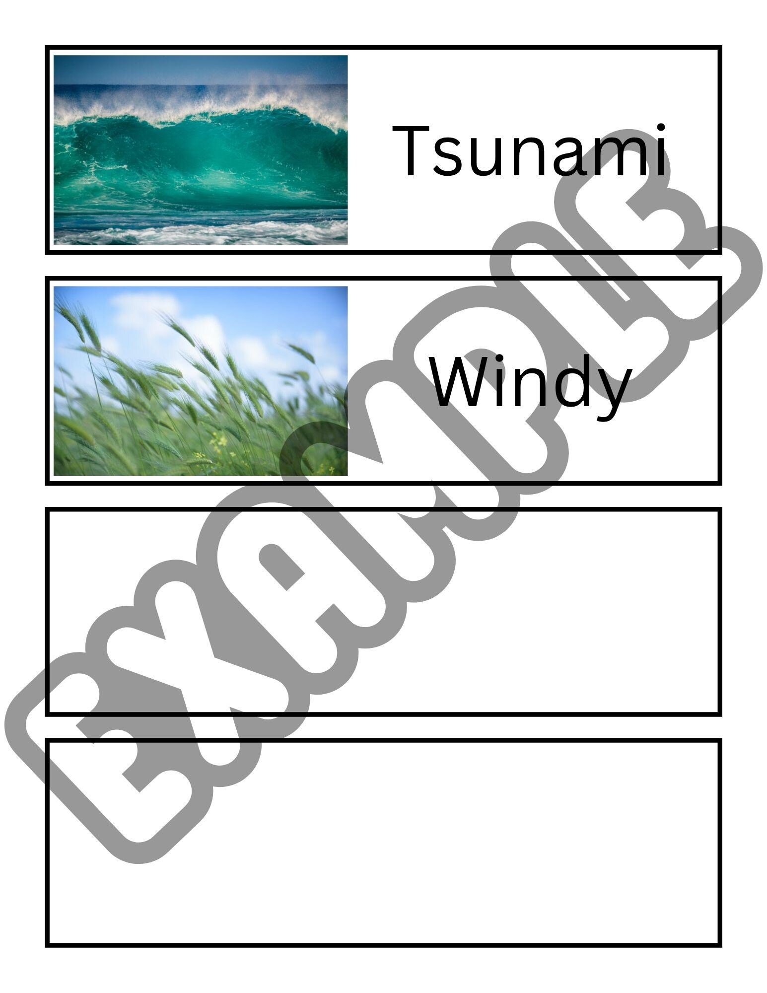 Weather Alphabet and Word Cards - Etsy