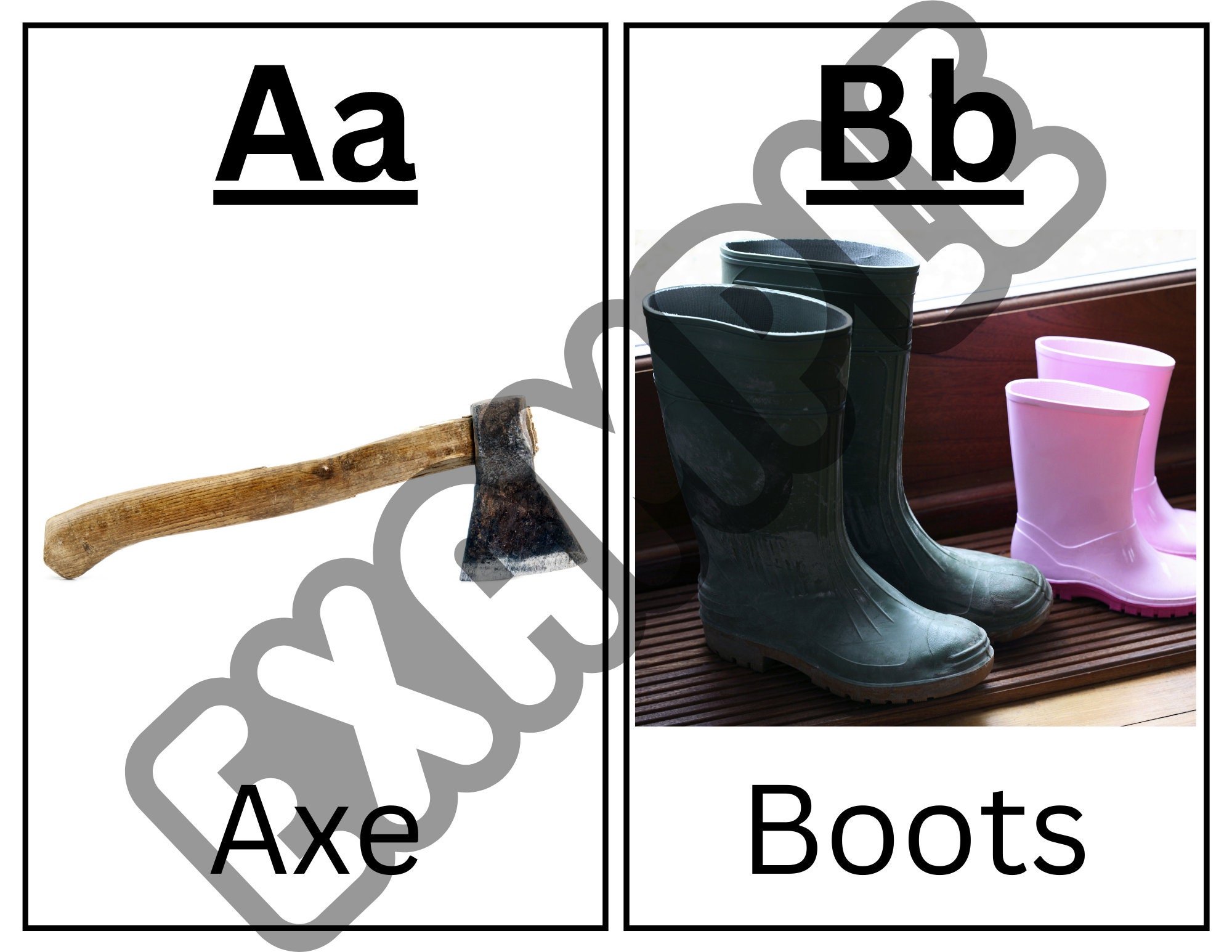 Garden Alphabet and Word Cards - Etsy