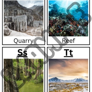 Landform Alphabet and Word Cards - Etsy
