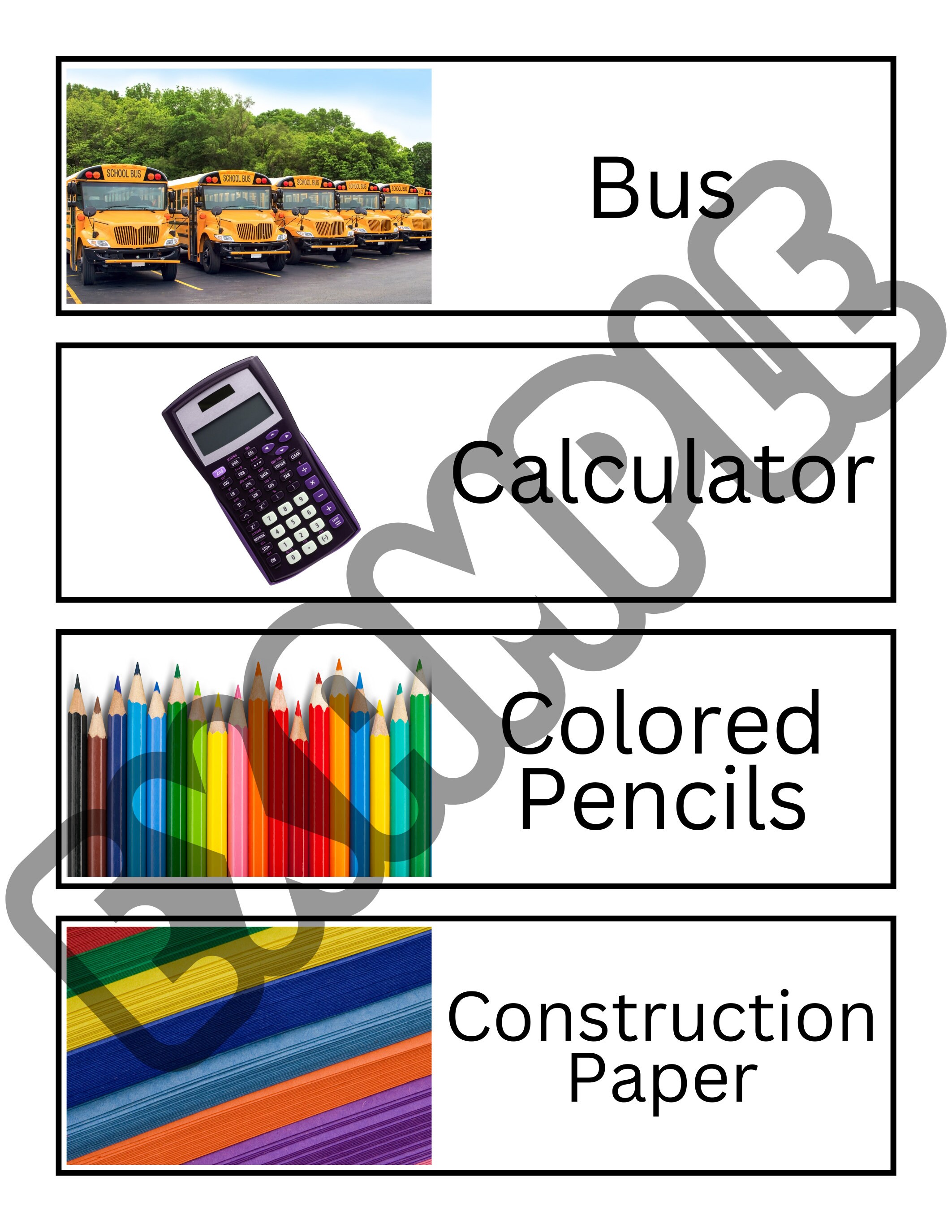 Back to School Alphabet and Word Cards - Etsy