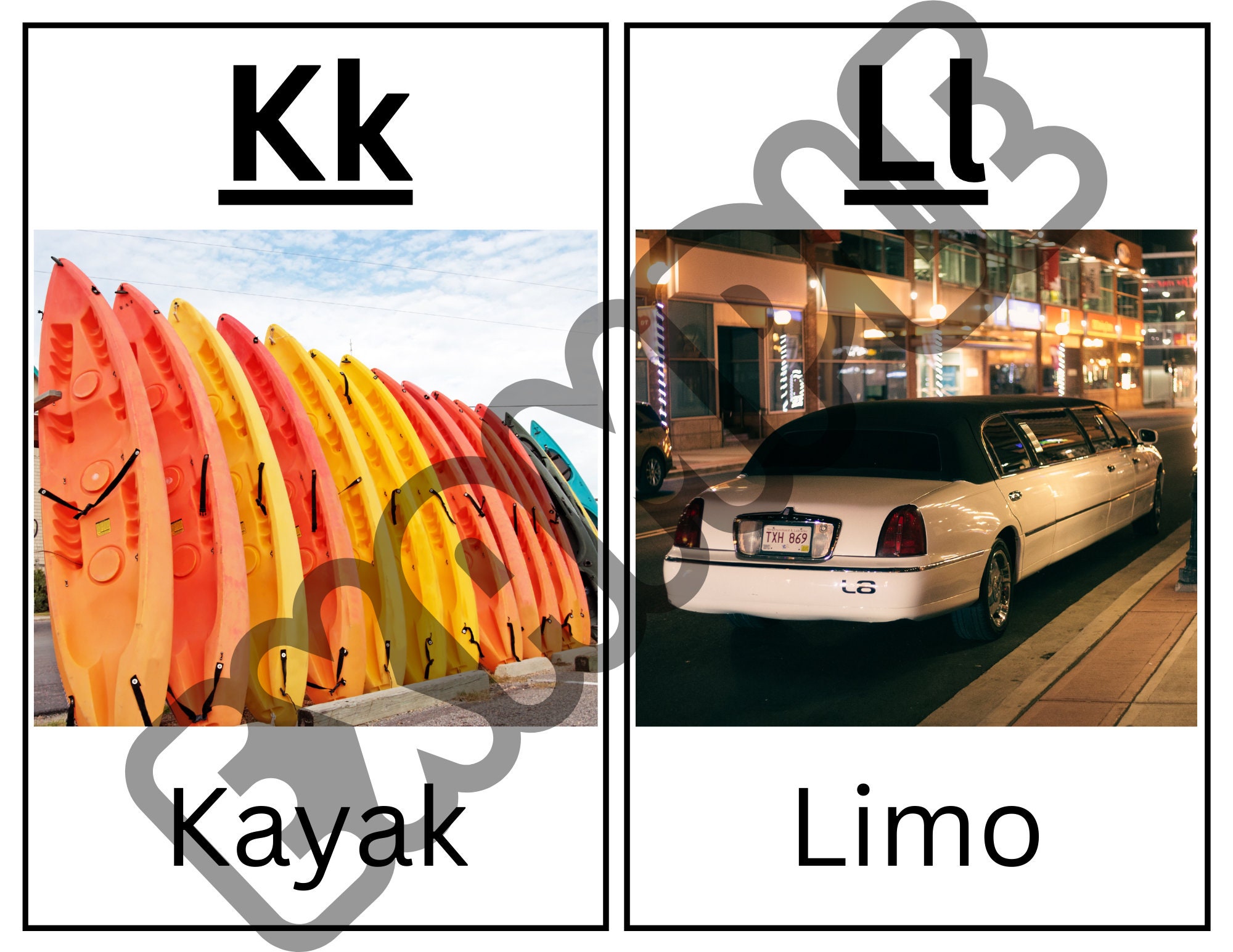 Transportation Alphabet and Word Cards - Etsy