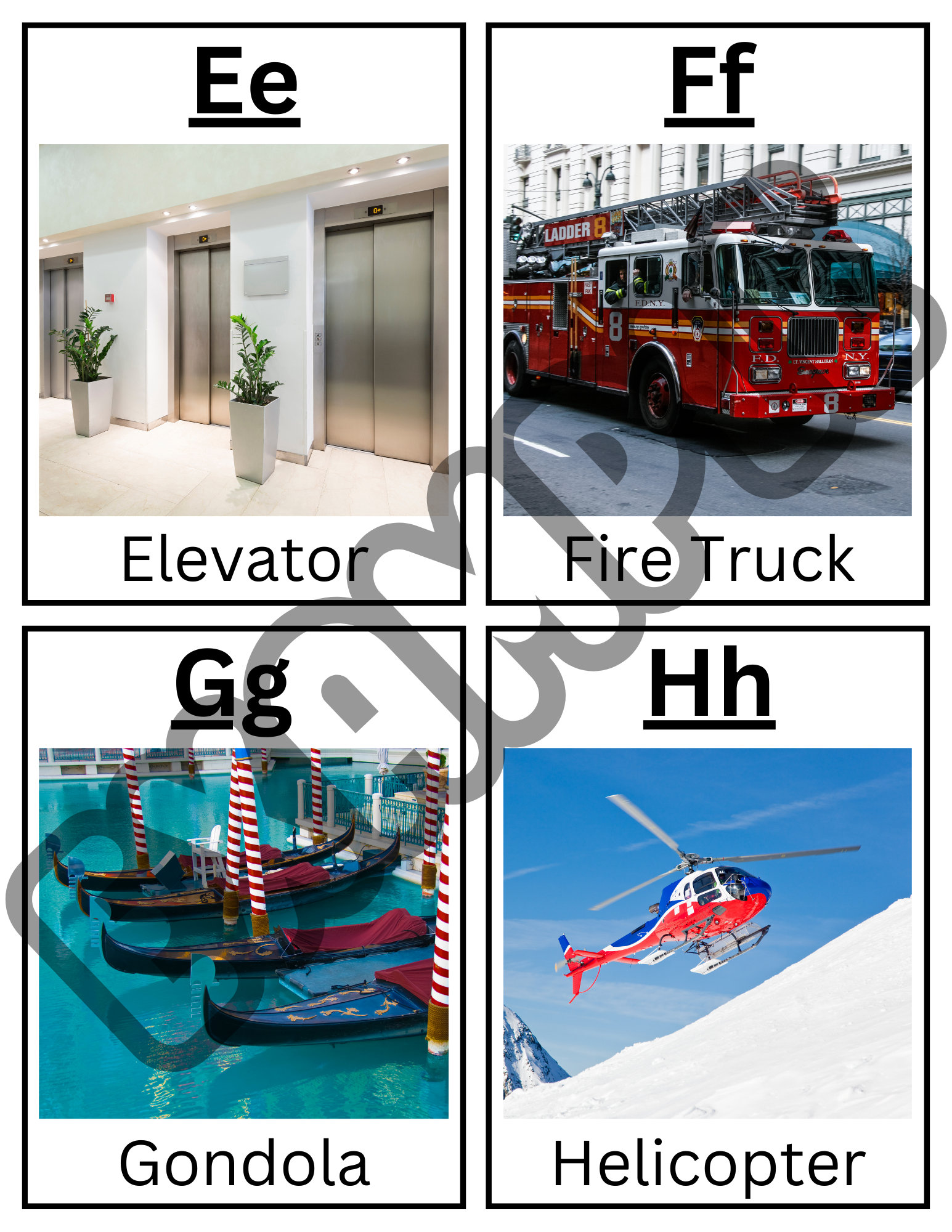 Transportation Alphabet and Word Cards - Etsy