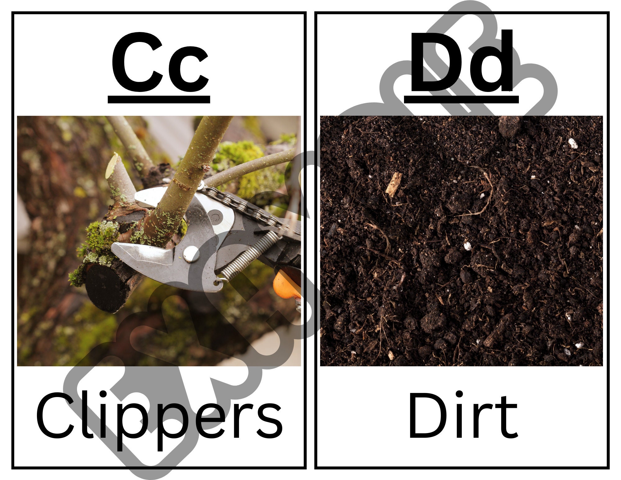 Garden Alphabet and Word Cards - Etsy