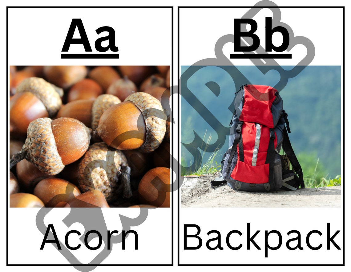 Camping Alphabet and Word Cards - Etsy