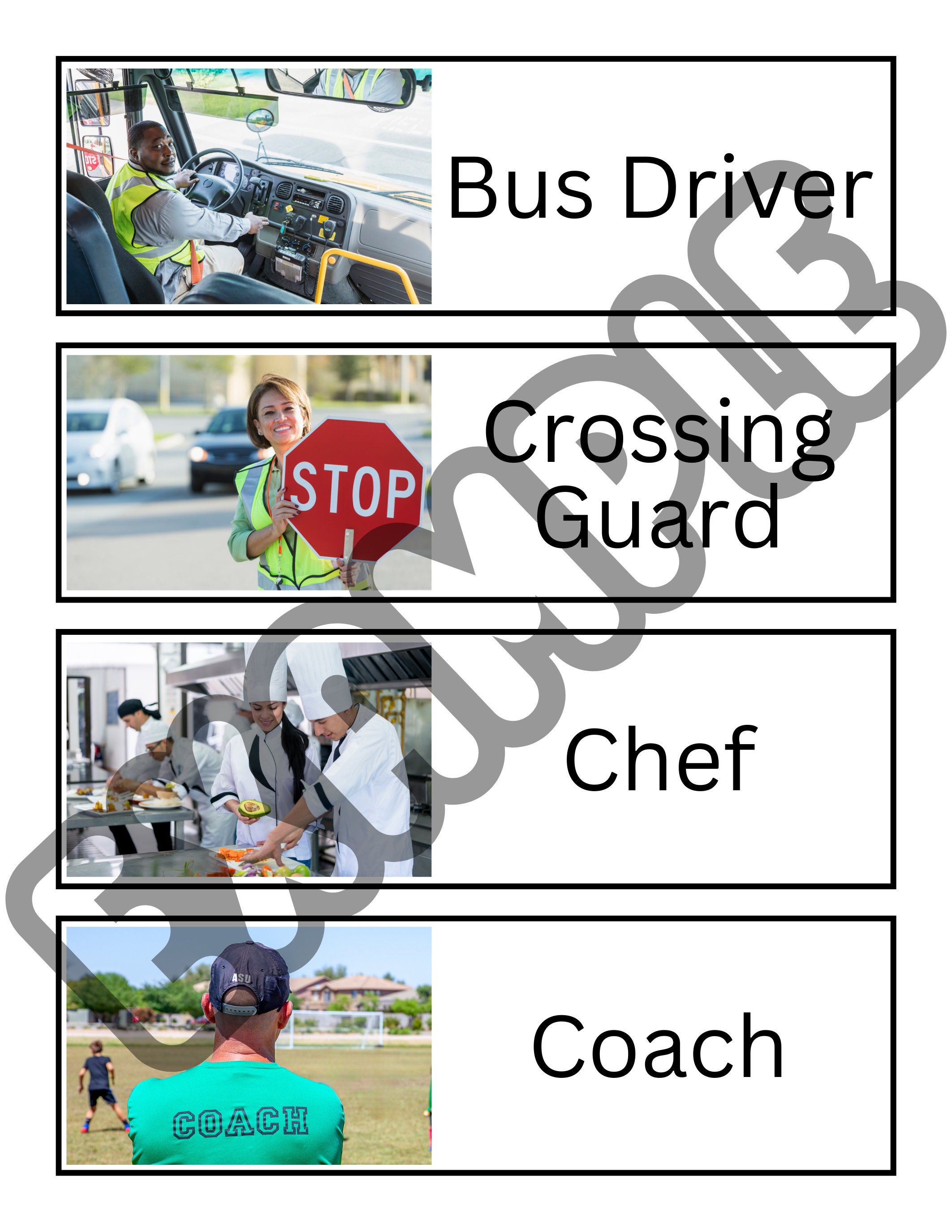 Community Helpers Alphabet and Word Cards - Etsy