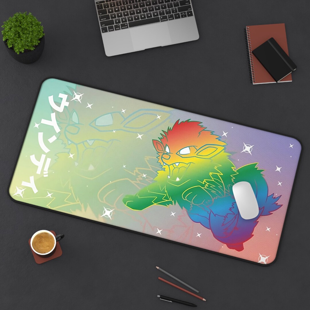 Arcanine Gaming Desk Mat, Long Desk Mats, Mousepad, Christmas Birthday ...